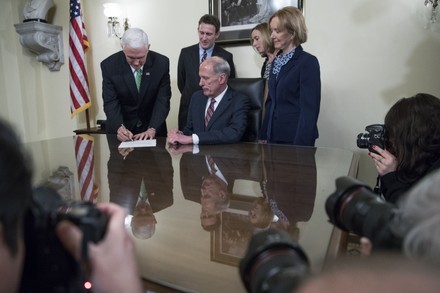 Swearing in of Director of National Intelligence Dan Coats, Washington ...