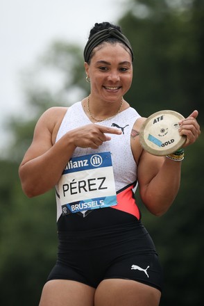 Yaime Perez Cuba Celebrates After Discus Editorial Stock Photo - Stock ...