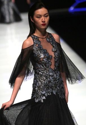 Chinese Models Wear Dresses Made By Editorial Stock Photo - Stock Image ...