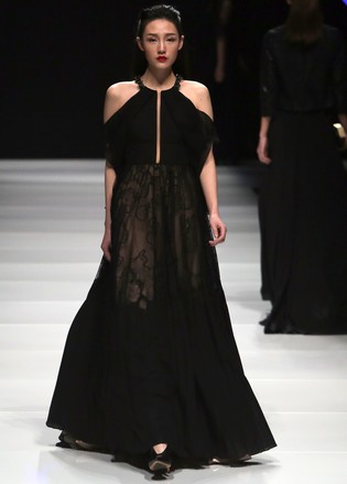 Chinese Models Wear Dresses Made By Editorial Stock Photo - Stock Image ...