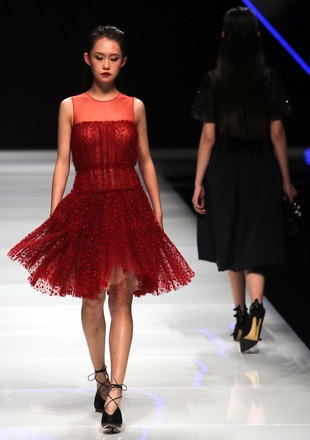 Chinese Models Wear Dresses Made By Editorial Stock Photo - Stock Image ...