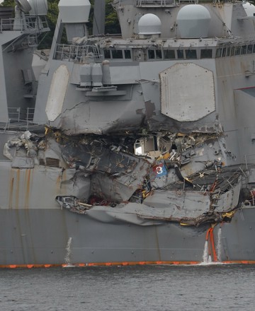 Damaged Part Uss Fitzgerald Seen Fleet Editorial Stock Photo - Stock ...