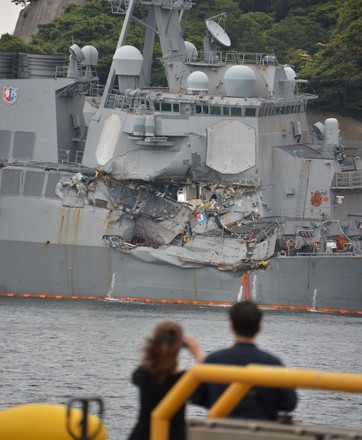Damaged Part Uss Fitzgerald Seen Fleet Editorial Stock Photo - Stock ...
