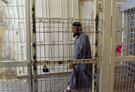 Palestinian Walks Behind Israeli Fence Old Editorial Stock Photo ...