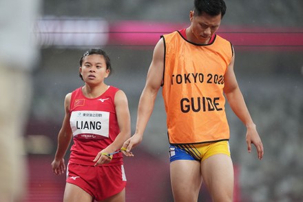Chinas Liang Yanfen L Her Guide Editorial Stock Photo - Stock Image ...