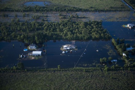 Aerial View Flooding Caused By Hurricane Editorial Stock Photo - Stock ...
