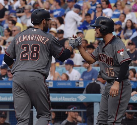 Diamondbacks Jd Martinez Celebrates Teammate Kristopher Editorial Stock ...