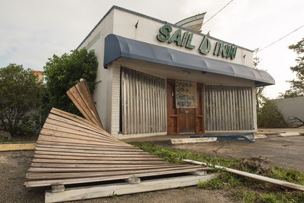 Damage Fence Sail Inn Blown Down Editorial Stock Photo - Stock Image ...