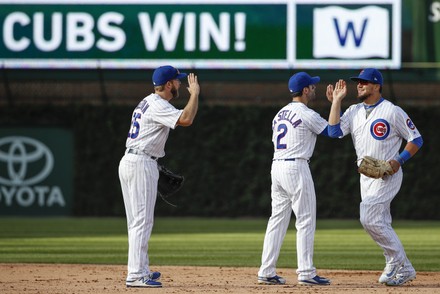 Chicago Cubs Rene Rivera L Celebrates Editorial Stock Photo - Stock ...
