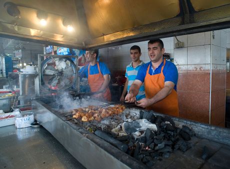 Man Grills Large Kebabs Adana Turkey Editorial Stock Photo - Stock ...