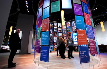 Visitors Walk Through Exhibit During Preview Editorial Stock Photo ...
