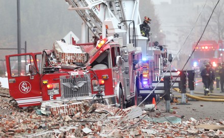 Fire Rages Out Control Warehouse After Editorial Stock Photo - Stock ...