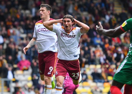 Oliver Crankshaw Bradford City Reacts After Editorial Stock Photo ...