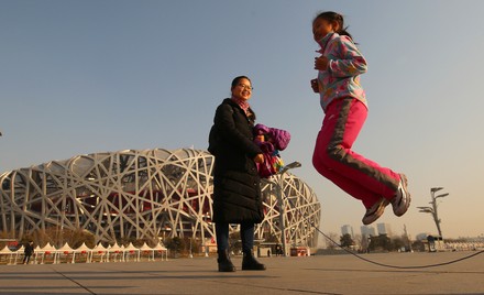 Chinese Girl Jumpropes On 2008 Olympic Editorial Stock Photo - Stock ...