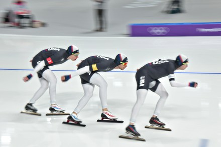 Team Usa Competes Mens Speed Skating Editorial Stock Photo - Stock ...