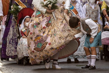 Boy Looks Fallera Costume During Traditional Editorial Stock Photo ...