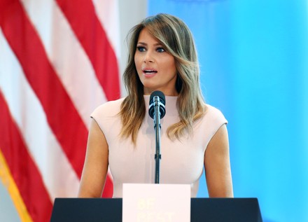 First Lady Melania Trump Speaks Breakfast Editorial Stock Photo - Stock ...