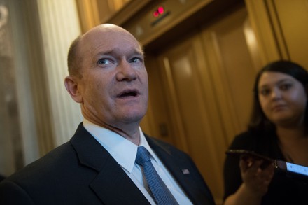 Sen Chris Coons Dde Speaks Reporters Editorial Stock Photo - Stock ...