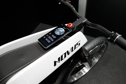 Novus Electric Motorcycle On Display During Editorial Stock Photo ...