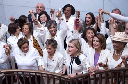 Women House Democrats Wearing White Honor Editorial Stock Photo - Stock ...