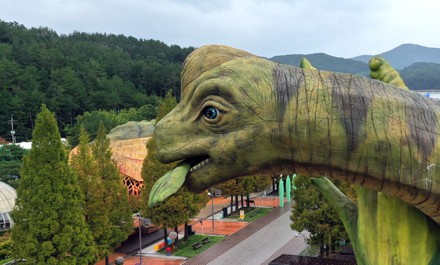 Dinosaur Mockup Installed Danghangpo Goseong Some Editorial Stock Photo ...
