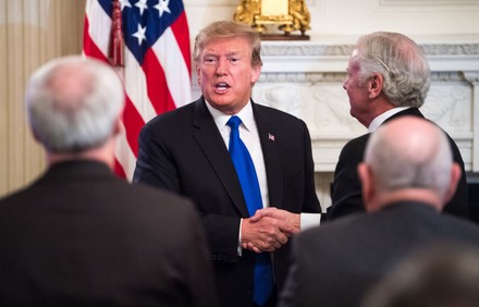 President Donald Trump Address Group Governors Editorial Stock Photo ...