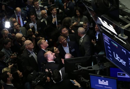 Uber begins trading at the NYSE in New York, United States - 10 May ...
