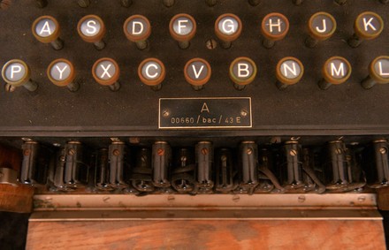 Rare Threecipher Rotor Design Enigma Machine Redaktionelles Stockfoto ...