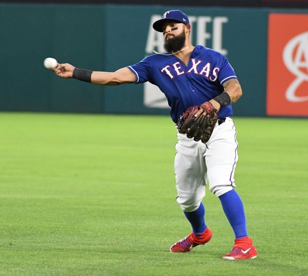 Texas Rangers Delino Deshields Center Celebrates Editorial Stock Photo ...
