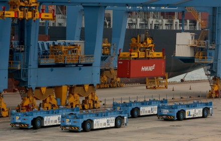 Autopilot Trucks Guided By Artificial Intelligence Editorial Stock ...