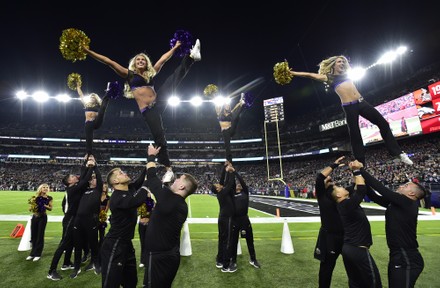 Baltimore Ravens Cheerleaders Perform During First Editorial Stock ...