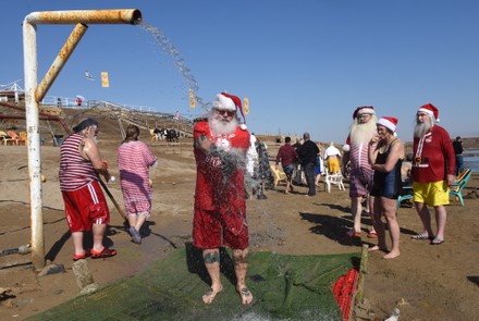 Man Dressed Santa Claus Bathing Suit Editorial Stock Photo - Stock ...