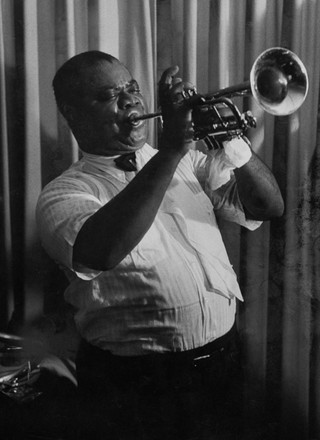 Musician Louis Armstrong Playing His Trumpet Editorial Stock Photo ...