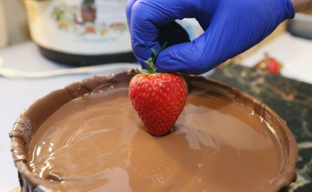 Candy Maker Mickey Regan Dips Strawberry Editorial Stock Photo - Stock ...