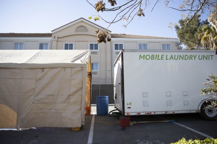 Mobile Laundry Unit Tent Sit Parking Editorial Stock Photo - Stock ...