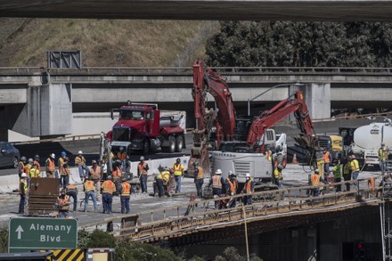 Caltrans California Department Transportation Workers Take Editorial ...