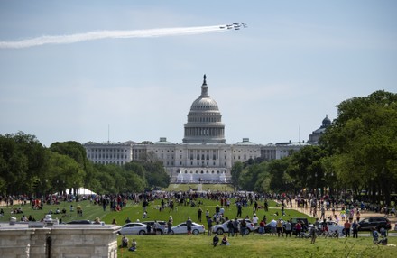 Blue Angels and Thunderbirds Fly Over Washington, DC, District of ...