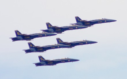 Blue Angels Perform Formation Flyover Honor Editorial Stock Photo ...