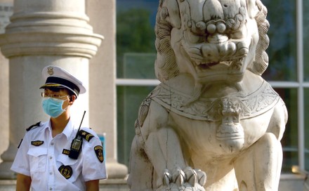 Chinese Government Security Guard Stands Next Editorial Stock Photo ...