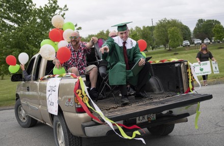Graduate Waves Fro Back Truck After Editorial Stock Photo - Stock Image ...