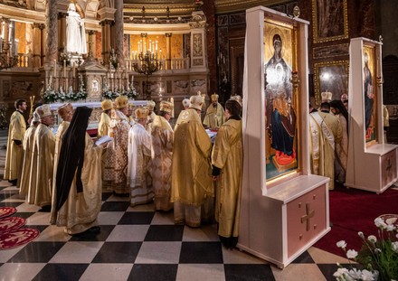 Divine Liturgy Byzantine Rite Celebrated During Editorial Stock Photo ...
