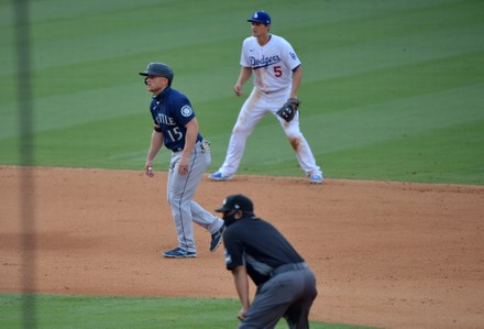 Los Angeles Dodgers Corey Seager Holds Editorial Stock Photo - Stock ...