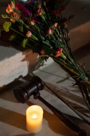 Gavel Flowers Rest On Steps People Editorial Stock Photo - Stock Image ...