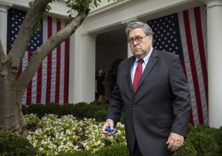 Attorney General Bill Barr Arrives Ceremony Editorial Stock Photo ...