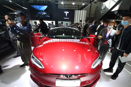 Chinese Check Out Teslas Model X Editorial Stock Photo - Stock Image ...