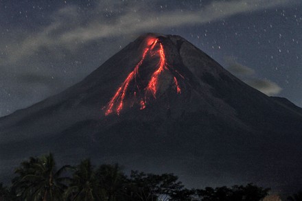 Lava Flows Mount Merapi Indonesias Most Editorial Stock Photo - Stock ...