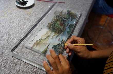 Painter Creates Inside Painting Works Museum Editorial Stock Photo ...