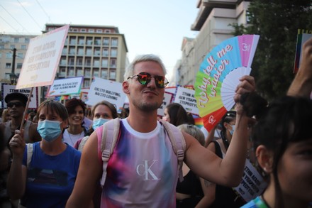 Lgbtqi Activists Take Part 2021 Athens Editorial Stock Photo - Stock ...