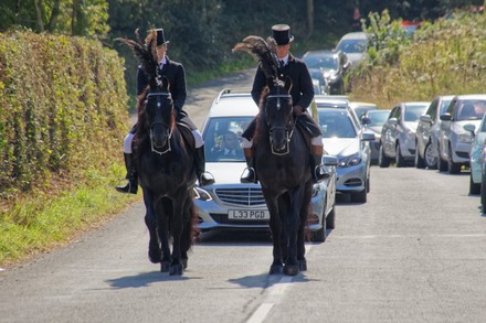 Funeral Cortege Arrives Llanelli Crematorium Editorial Stock Photo ...