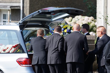 Funeral Cortege Arrives Llanelli Crematorium Editorial Stock Photo ...